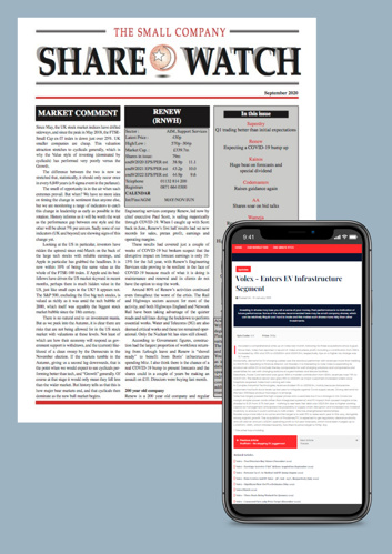 Small Company Sharewatch-Small cap stocks investment newsletter